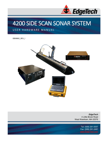 EdgeTech 4200 Side Scan Sonar System User Hardware Manual | Manualzz