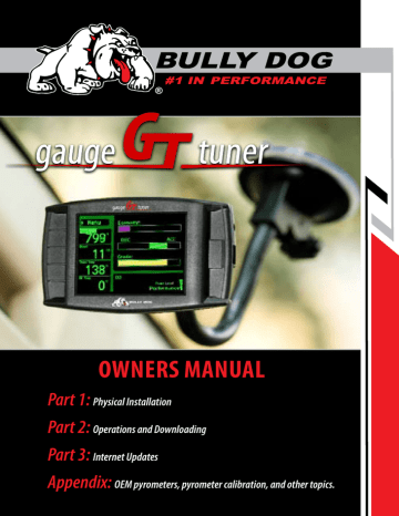 Bully Dog Gauge GT Owner's Manual | Manualzz