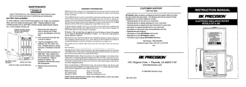 B&K Precision 307 User Manual | Manualzz