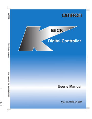 Omron E5CK User manual | Manualzz