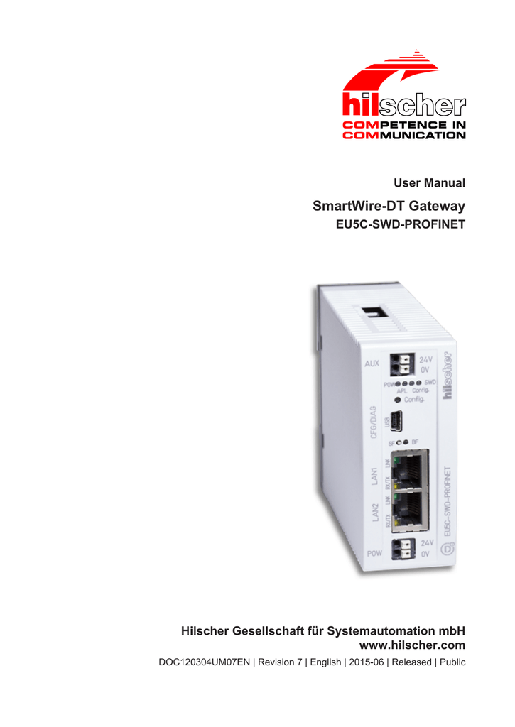 Hilscher EU5C-SWD-PROFINET Gateway PROFINET IO-Device to SmartWire-DT ...