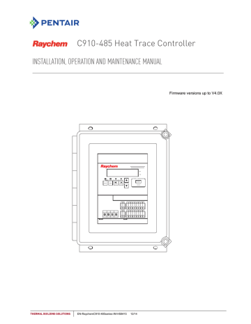 Pentair C910-485 Heat Trace Controller Installation Manual | Manualzz