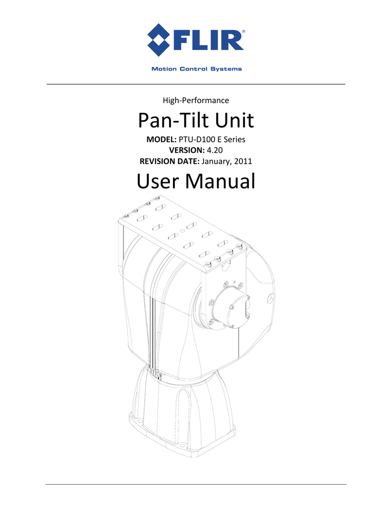 FLIR PTU-D100E User Manual | Manualzz