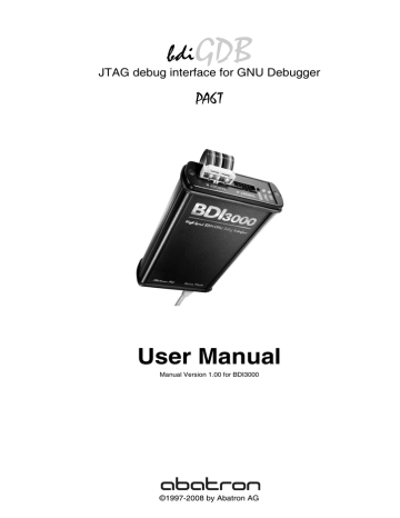 BDI3000 PA6T JTAG Debug Interface User Manual | Manualzz