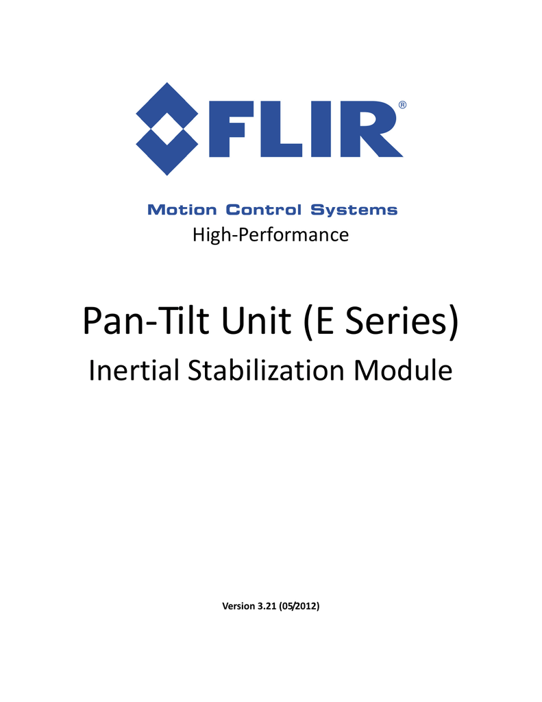 FLIR PTU-D48E User Manual | Manualzz