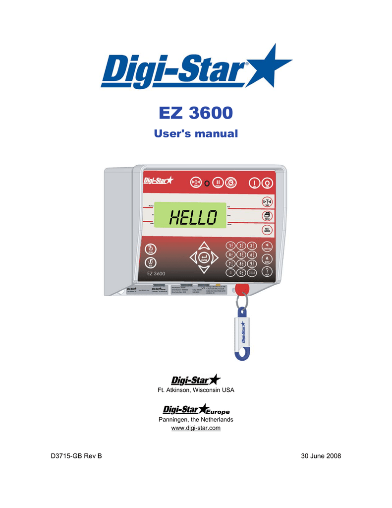 DIGI-STAR EZ3600 User manual | Manualzz