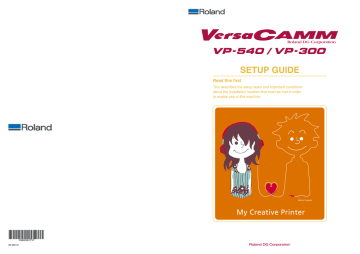 VersaCAMM VP-540, VersaCAMM VP-300 Setup Guide | Manualzz