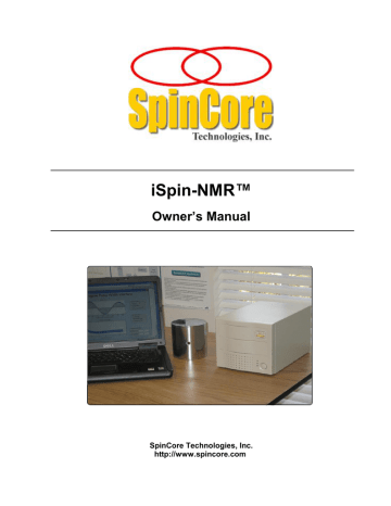 SpinCore iSpin-NMR Owner's Manual | Manualzz