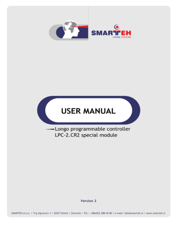 Longo Programmable Controller LPC-2 CR2 User Manual | Manualzz