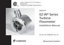 NUFLO EZ-IN Series Turbine Flowmeter Installation Manual | Manualzz
