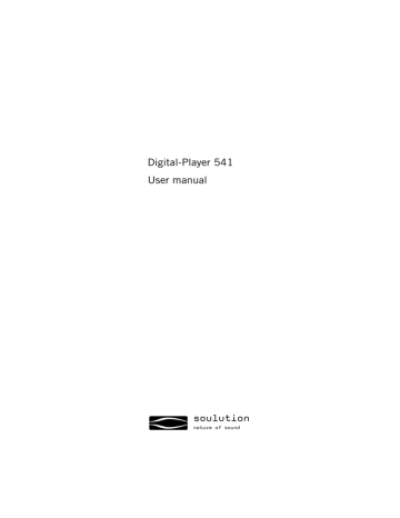Solution Digital-Player 541 User manual | Manualzz