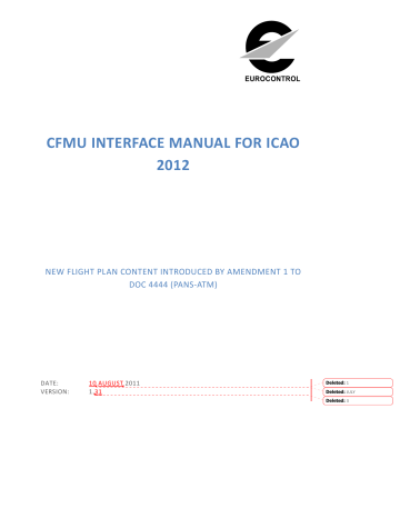 EUROCONTROL Flight Plan Interface Manual | Manualzz
