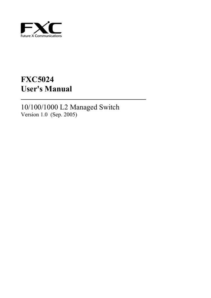 FXC FXC5024 User manual | Manualzz