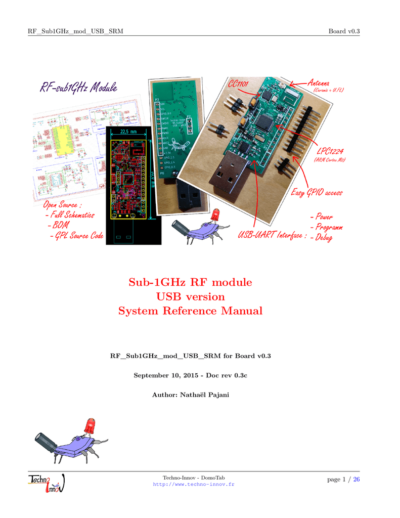 Sub-1GHz RF module USB version System | Manualzz