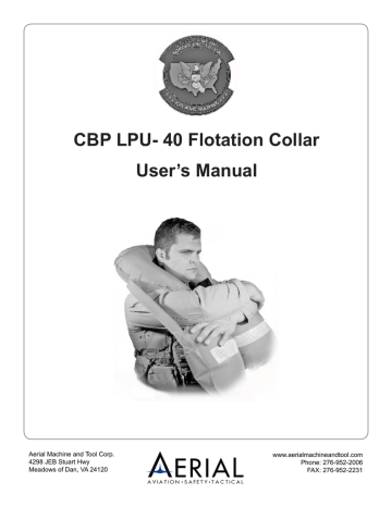 CBP LPU-40 Flotation Collar User's Manual | Manualzz