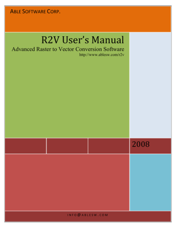 R2V User's Manual - Raster to Vector Conversion Software | Manualzz