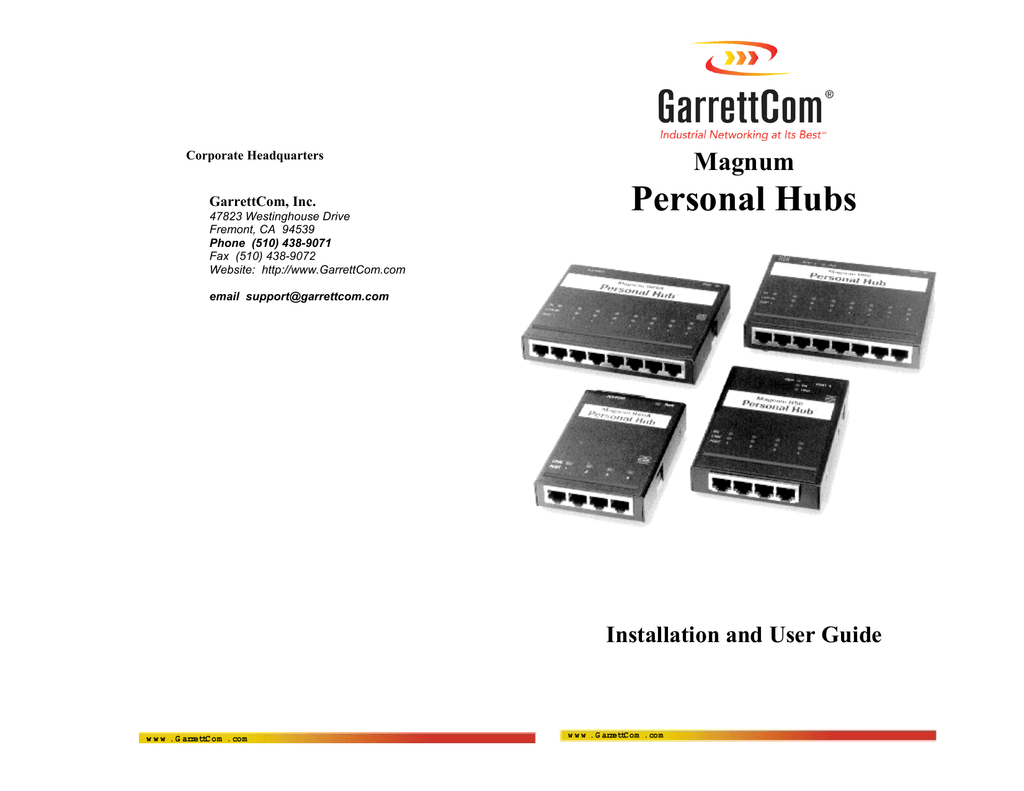 Belden Magnum 10Mb Personal Hub Installation & User Guide | Manualzz