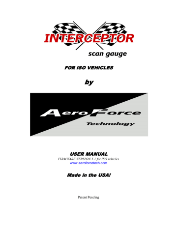 Interceptor scan gauge User Manual | Manualzz