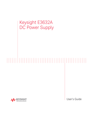 Keysight E3632A DC Power Supply User’s Guide | Manualzz