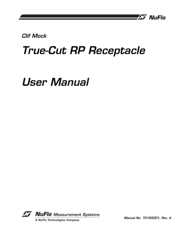 True-Cut RP Receptacle RP User Manual | Manualzz