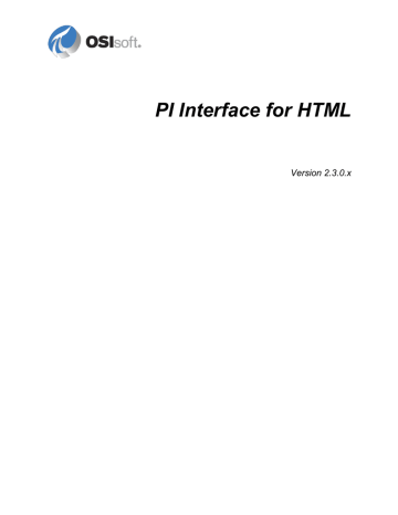 PI Interface HTML User Manual | Manualzz