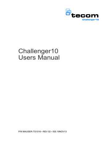 Tecom Challenger 10 Users Manual | Manualzz