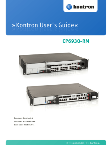 Kontron CP6930-RM 12, CP6930-RM 24 User's Guide | Manualzz