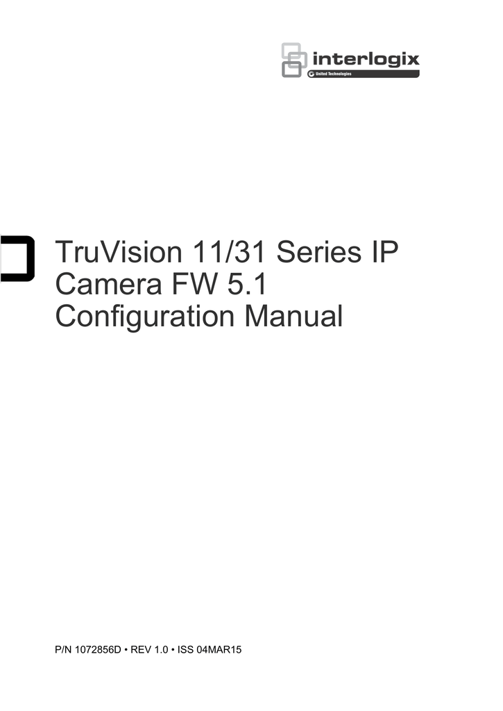 Interlogix TVW-3105 Configuration manual | Manualzz