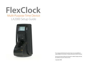 FlexClock LA2000 Setup Guide | Manualzz