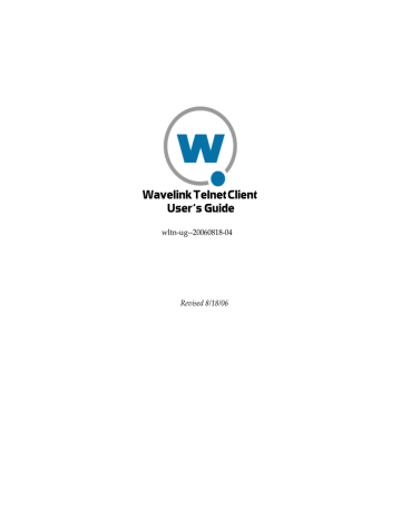 Wavelink Telnet Client User's Guide | Manualzz