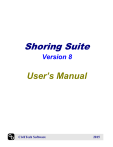 Shoring Suite Version 8 User's Manual | Manualzz
