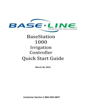 BaseStation 1000 Irrigation Controller Quick Start Guide | Manualzz