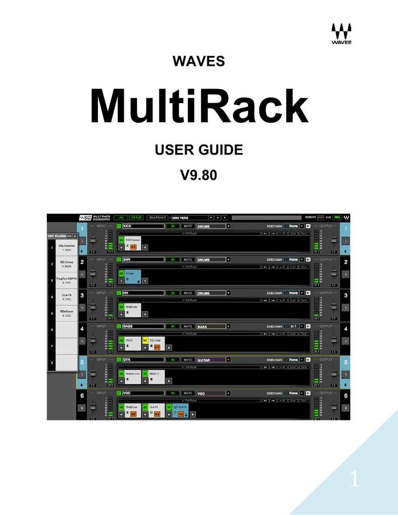 Waves MultiRack User Guide | Manualzz