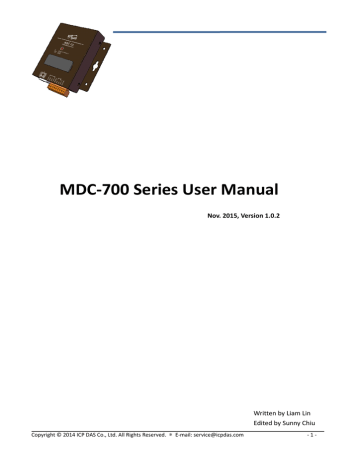 MDC-700 Series User Manual | Manualzz