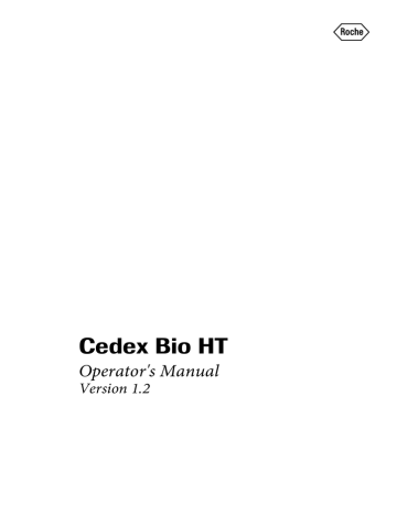Cedex Bio HT Analyzer HT Operator's Manual | Manualzz