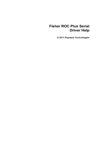 Fisher ROC Plus Serial Driver Help | Manualzz