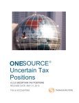 ONESOURCE Tax Provision User Manual | Manualzz