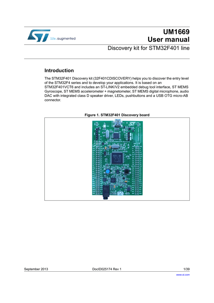 Discovery kit for STM32F401 line | Manualzz