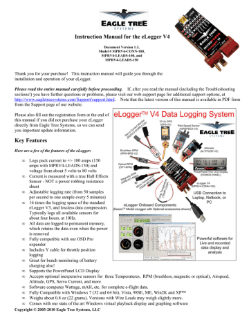 Instruction Manual for the eLogger V4 Key Features | Manualzz