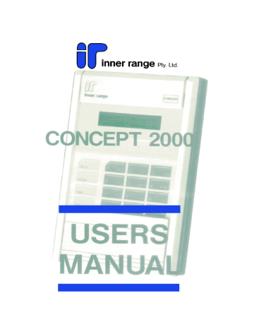 security system Concept 2000 user manual | Manualzz