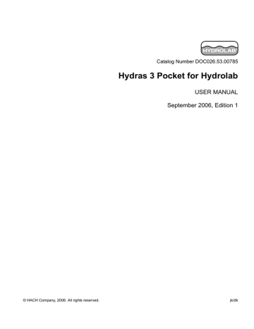 Hydras 3 Pocket User Manual | Manualzz