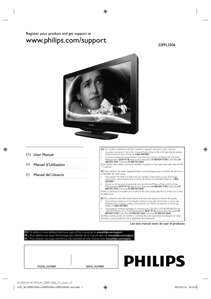 Philips 32PFL3506/F7 User manual | Manualzz