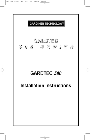 Gardtec 580 Installation Instructions | Manualzz