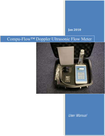 Doppler Ultrasonic Flow Meter C6 User Manual | Manualzz