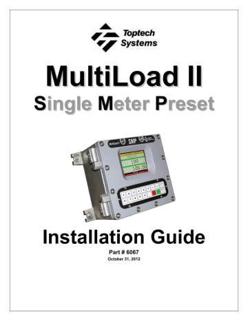 Toptech Systems MultiLoad II SMP Installation Guide | Manualzz