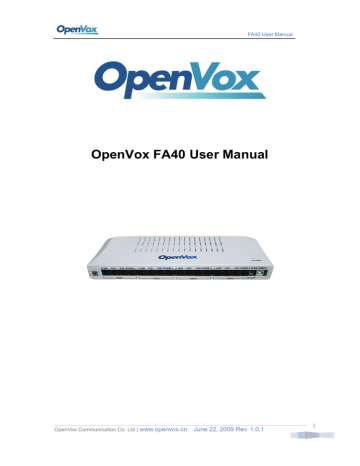 OpenVox FA40 Failover Box User Manual | Manualzz