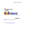 Audacity User Manual | Manualzz