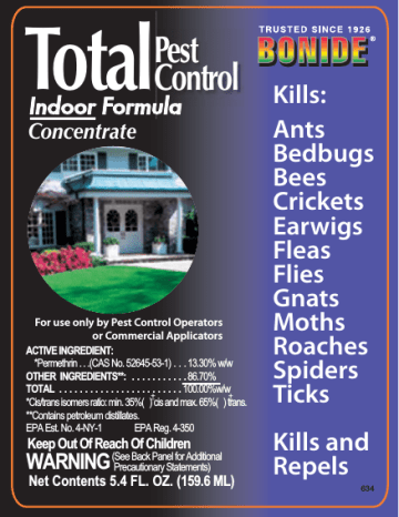 Pest Control Concentrate Indoor Formula Product Label | Manualzz
