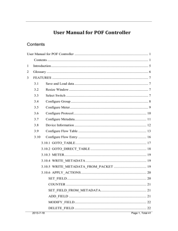 POF Controller User Manual | Manualzz
