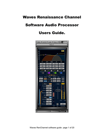 Waves Renaissance Channel User Guide | Manualzz